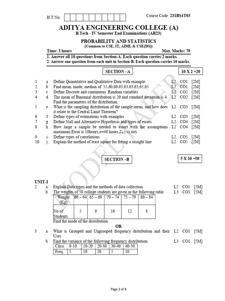 Probability and Statistics | PDF | Statistics | Standard Deviation
