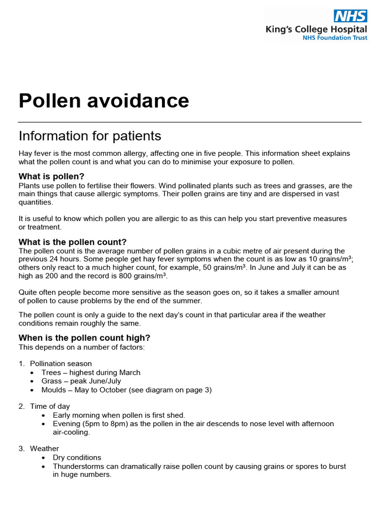 Pollen Count and Hay Fever Tips | PDF | Pollen | Allergy