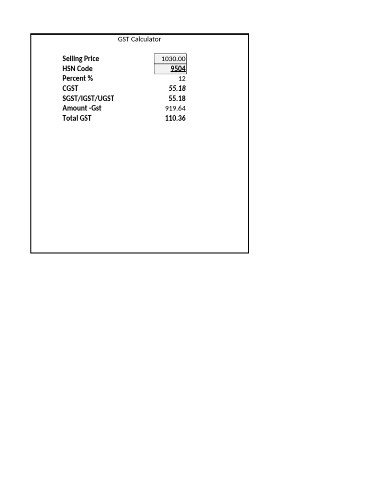 GST Calculator | PDF | Yarn | Rail Transport