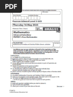 PMT Mock 1 QP - Paper 1 Edexcel Maths A-Level | PDF