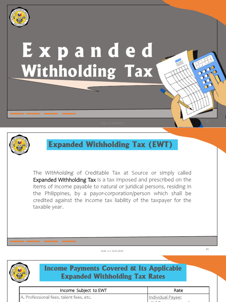 3 Expanded Withholding Tax | PDF | Payments | Taxes