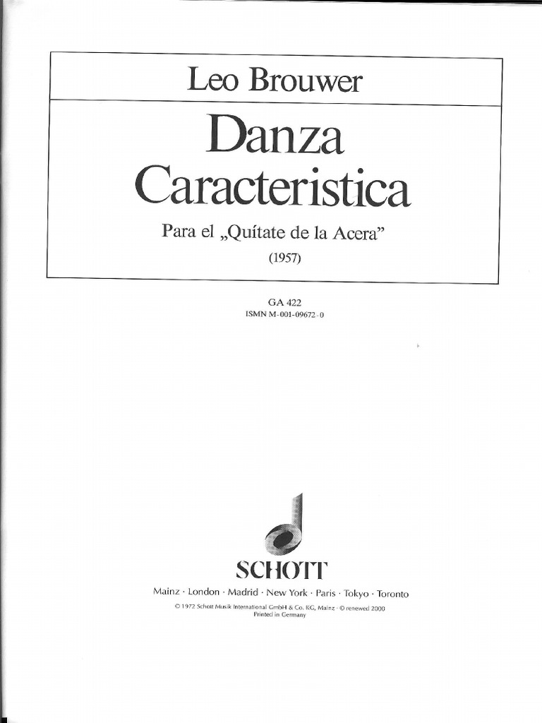 Brouwer - Danza Caracteristica | PDF
