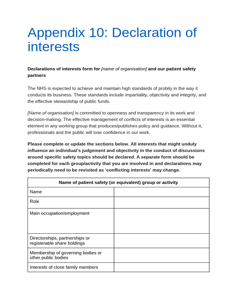 B0435-app-10-declaration-of-interests | PDF