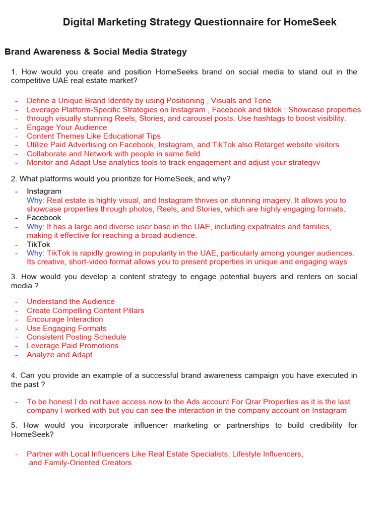 Abdelrahman Questionnaire Answers | PDF | Digital Marketing | Search Engine Optimization