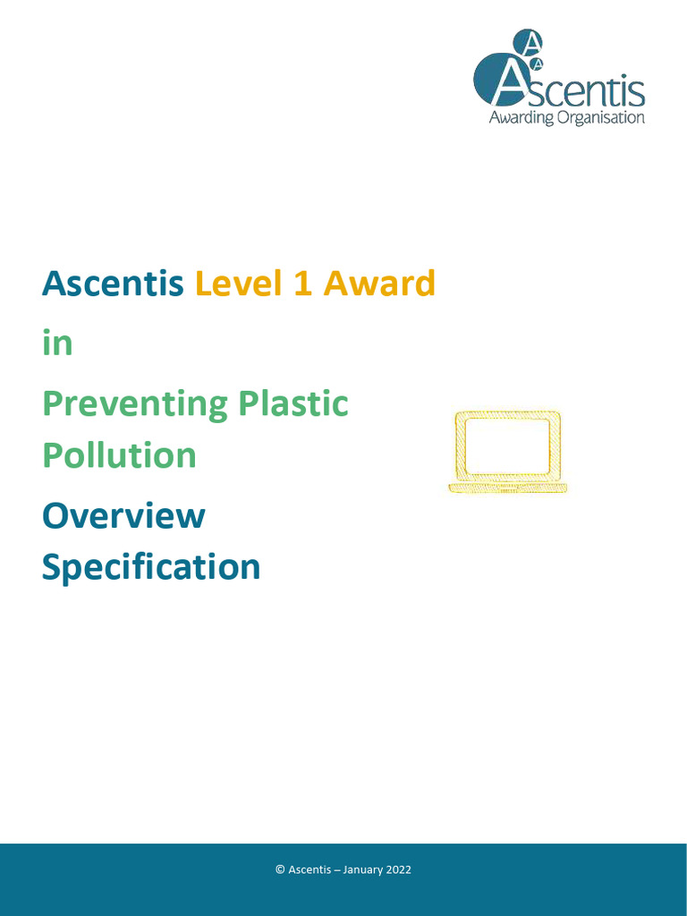 Ascentis Level 1 Award in Preventing Plastic Pollution Overview ...