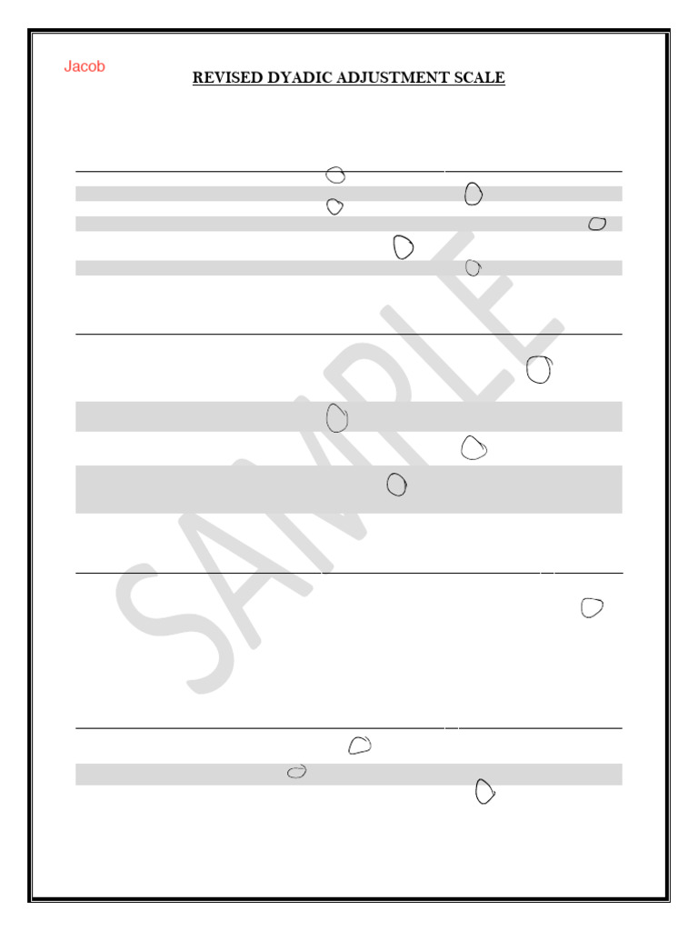 Revised Dyadic Adjustment Scale | PDF | Psychological Concepts | Social ...