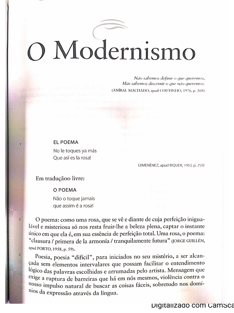 O Modernismo - Domicio Proença Filho | PDF