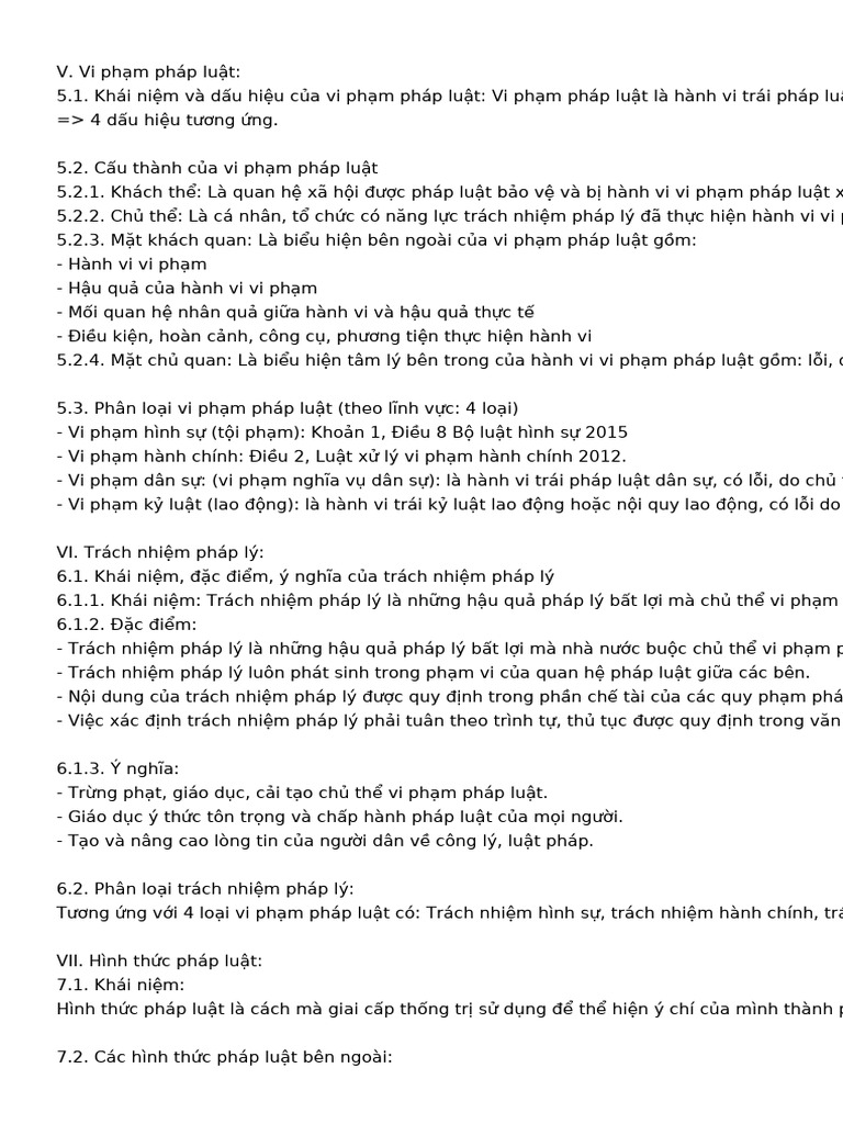 Tong Hop On Thi Phap Luat | PDF