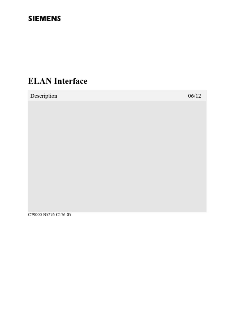 ELAN DESCRIPTION C79000 B5276 C176 en | PDF | Electrical Connector | Information And ...