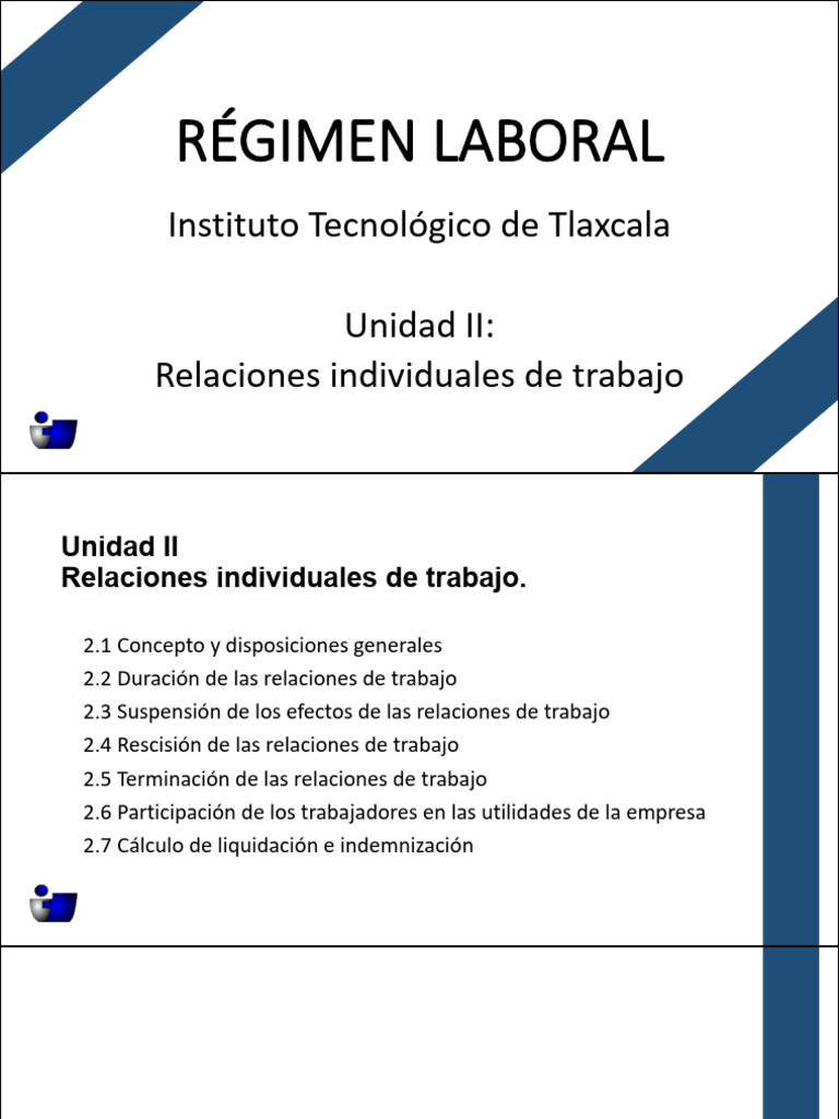 Relaciones Individuales de Trabajo | PDF
