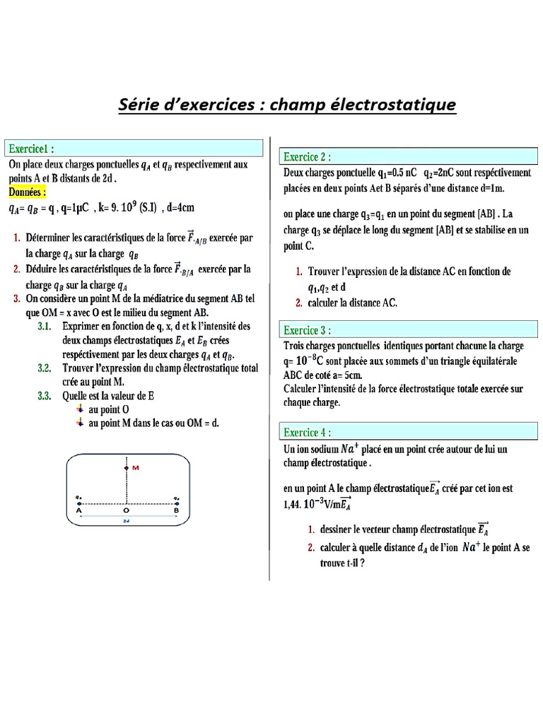 Champs Electrostatique ZZ | PDF