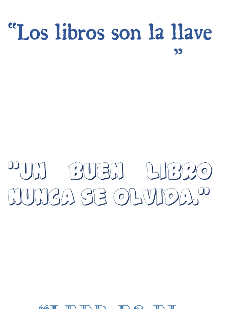 Los Libros Son La Llave A Aventuras Sin Fin.1 | PDF