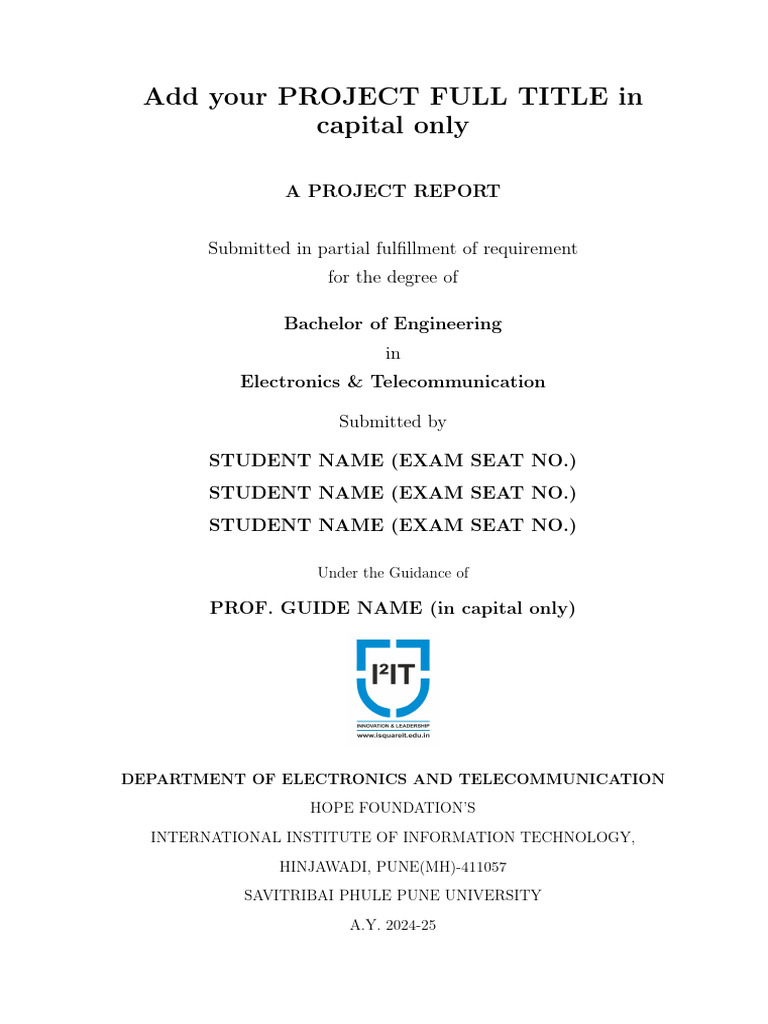 BE Project Phase II Report AY 2024 25 | PDF | Internet Of Things | Cognitive Radio