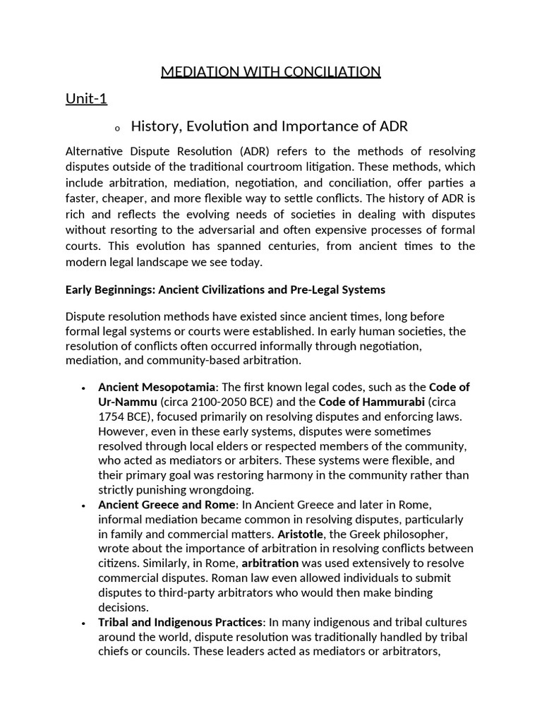8th Sem....MEDIATION WITH CONCILIATION...... | PDF | Alternative Dispute Resolution | Mediation