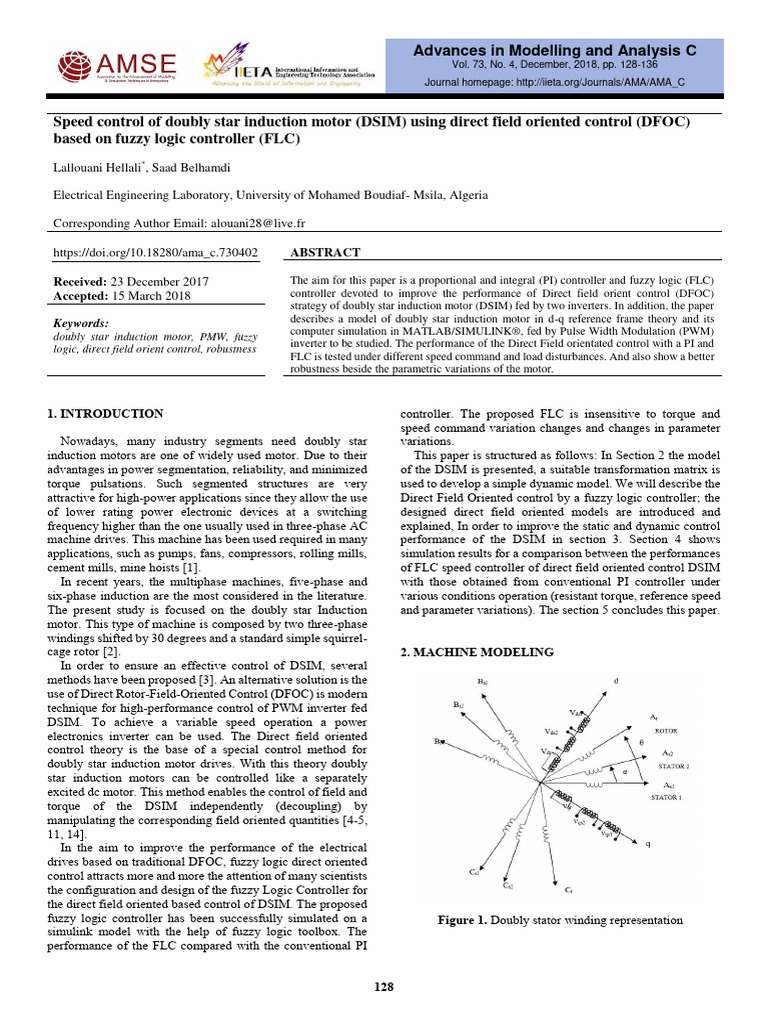 speed-control-of-doubly-star-induction-motor-dsim-using | PDF | Electric Motor | Electrical ...