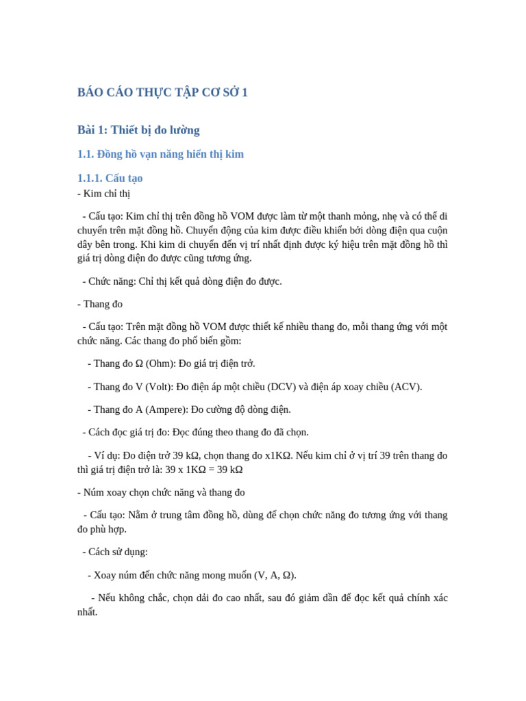 BaoCao ThucTap Bai1 | PDF
