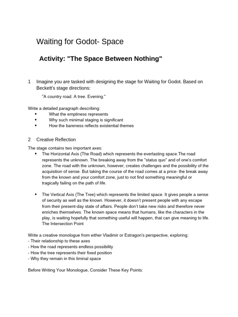Creative WFG Space Worksheet | PDF