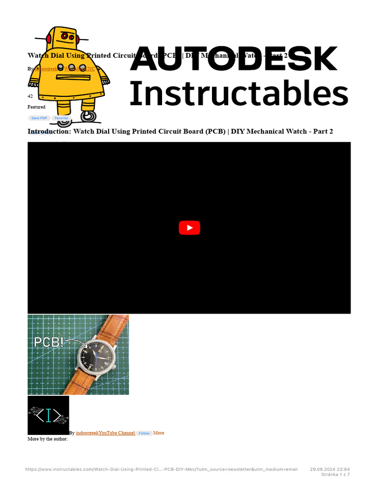 Watch Dial Using Printed Circuit Board (PCB) - DIY Mechanical Watch ...