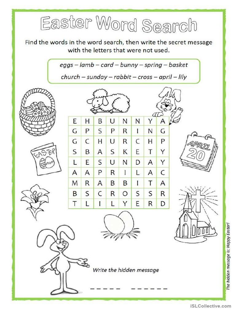 Easter Wordsearch Printable PDF | PDF
