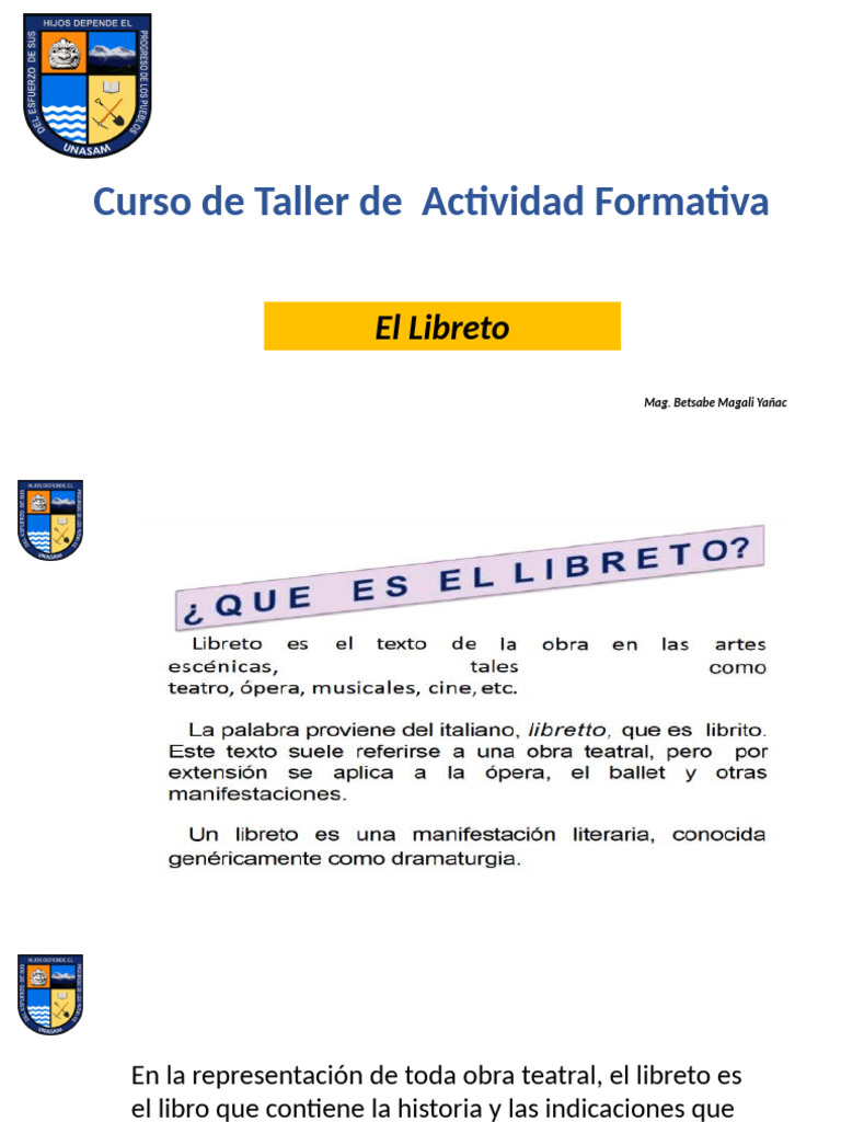 El Libreto y Sus Elementos | PDF