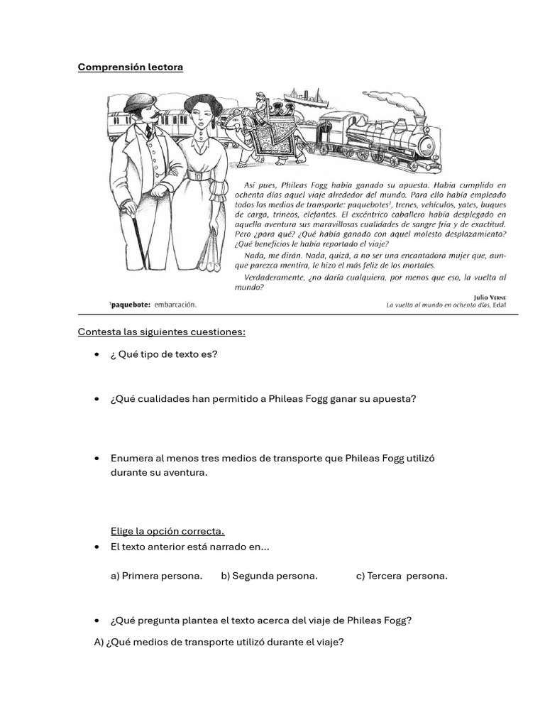 Compreensión Lectora 1º Eso | PDF