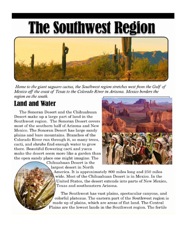 Southwest Reading Area Studies (1) | PDF