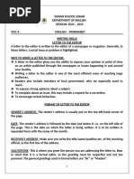 CBSE Grade 10 Formal Letter Writing Format | PDF | Madam