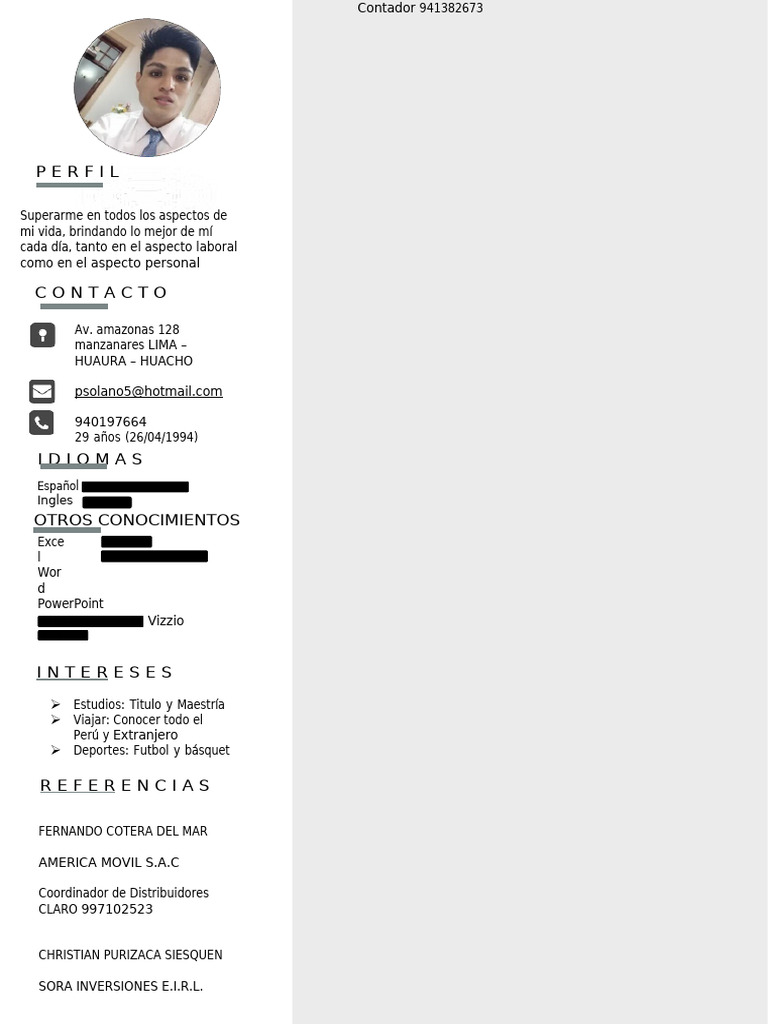 CV - Patrichs Alfredo Solano Indocumentado | PDF