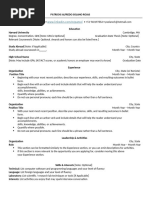 Harvard CV Template Guide | PDF | Résumé