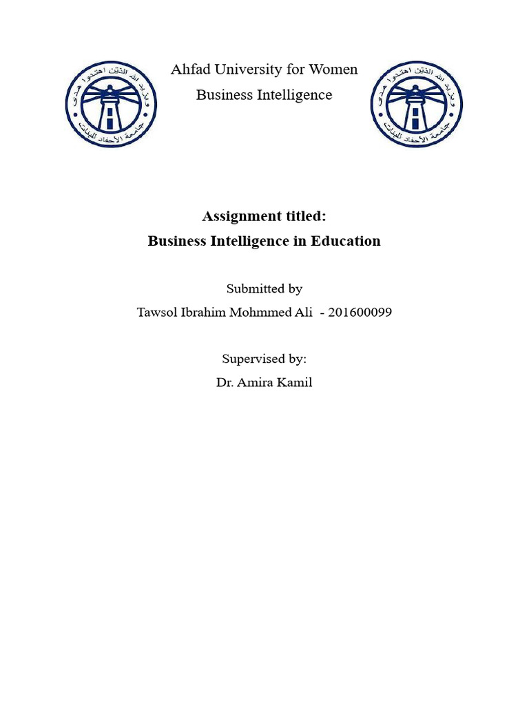 Business Intelligence in Education | PDF | Business Intelligence | Security