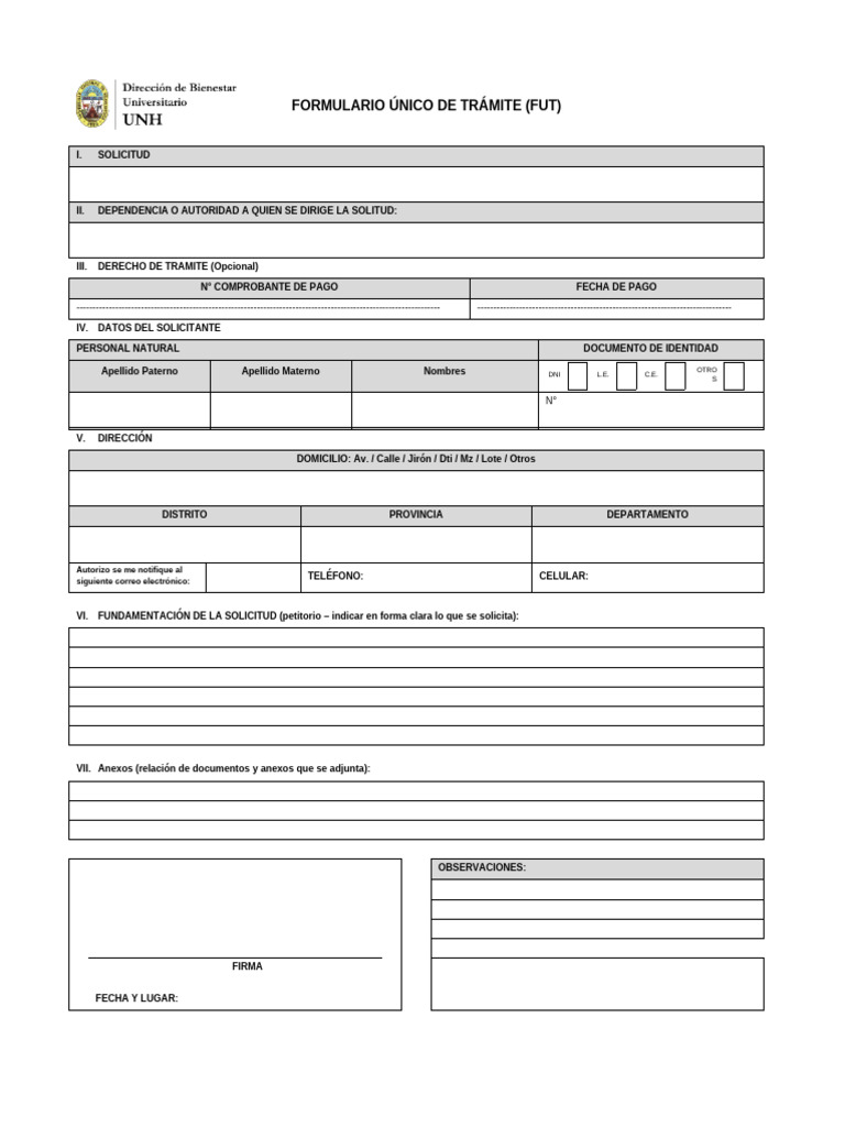 Solicitud Comedor | PDF