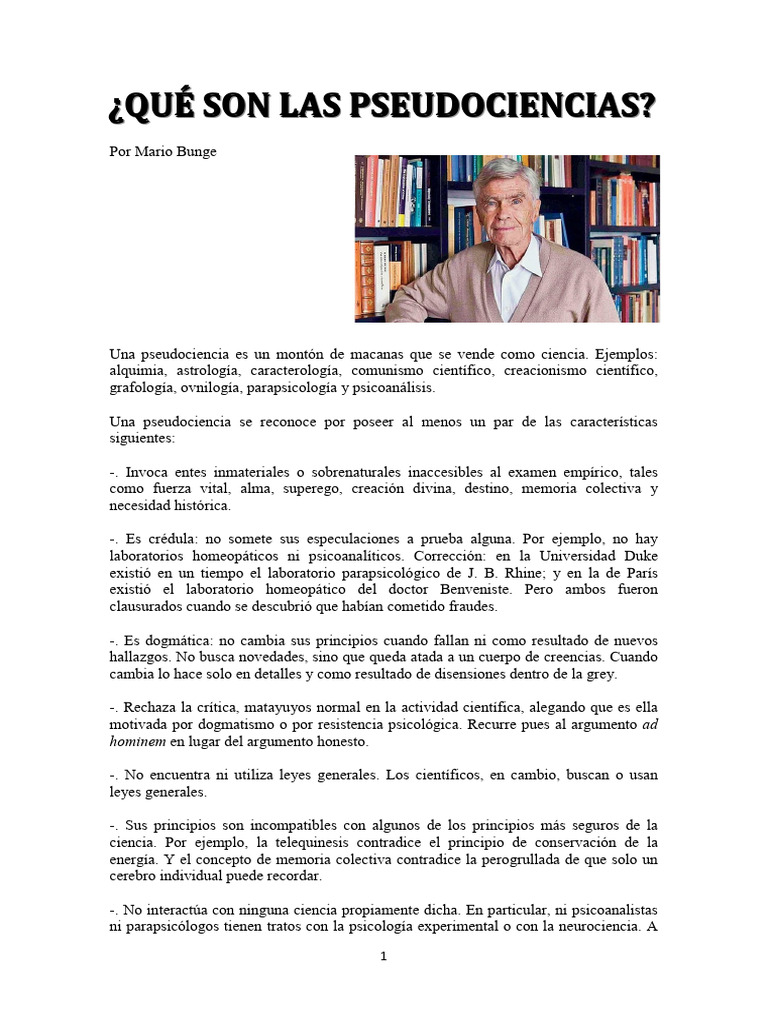 Que Son Las Pseudociencias Mario Bunge | PDF | Las emociones | Amígdala