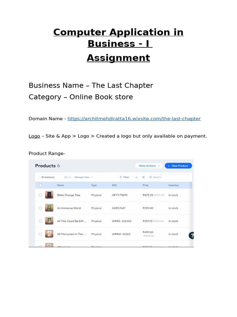 Computer Application in Business | PDF