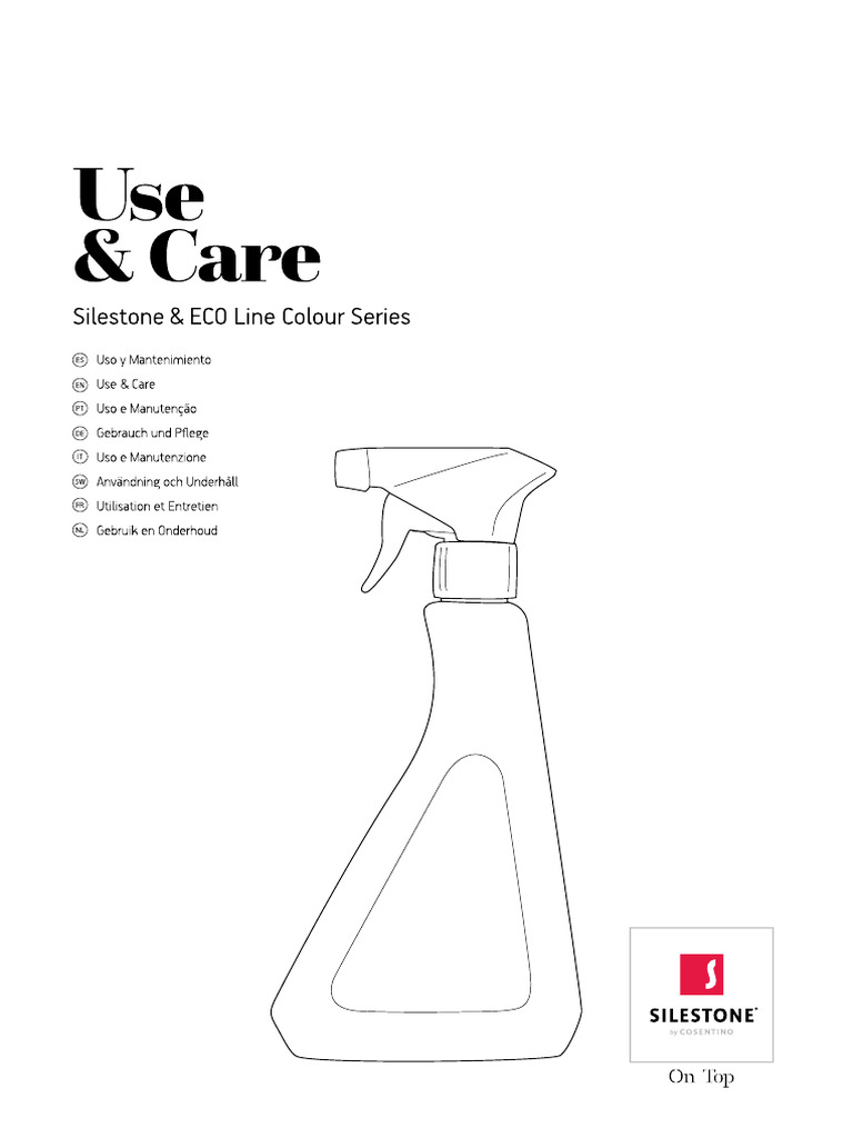 Encimera Silestone-Manual de Mantenimiento | PDF | Agua | Hidróxido de sodio