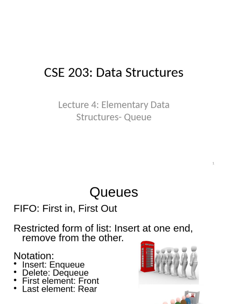 CSE 203-July2021-Queue-I | PDF | Queue (Abstract Data Type) | Algorithms And Data Structures