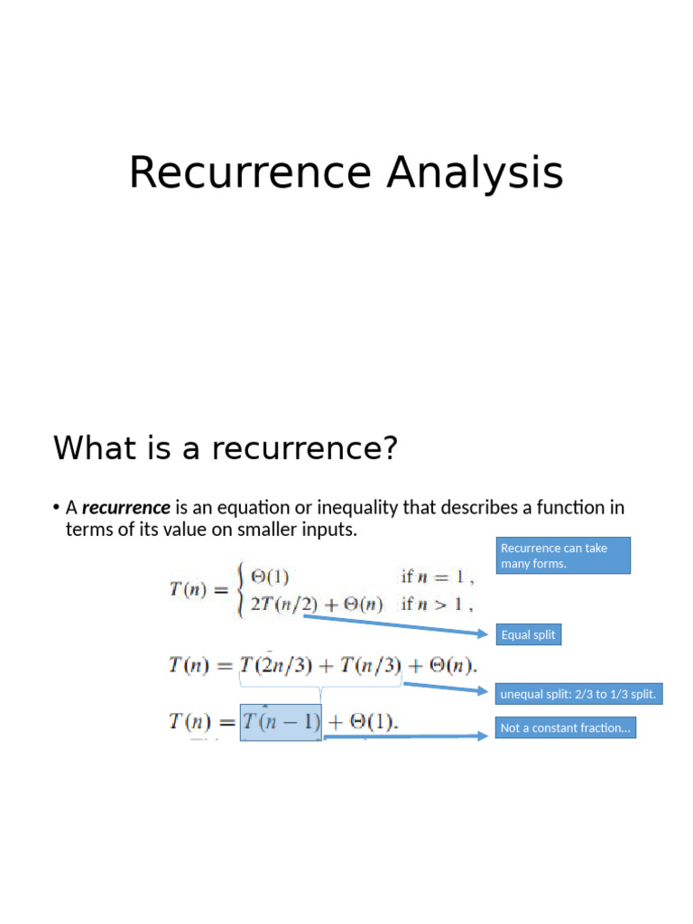 CSE 203-Recurrence-Analysis | PDF | Recurrence Relation | Algebra