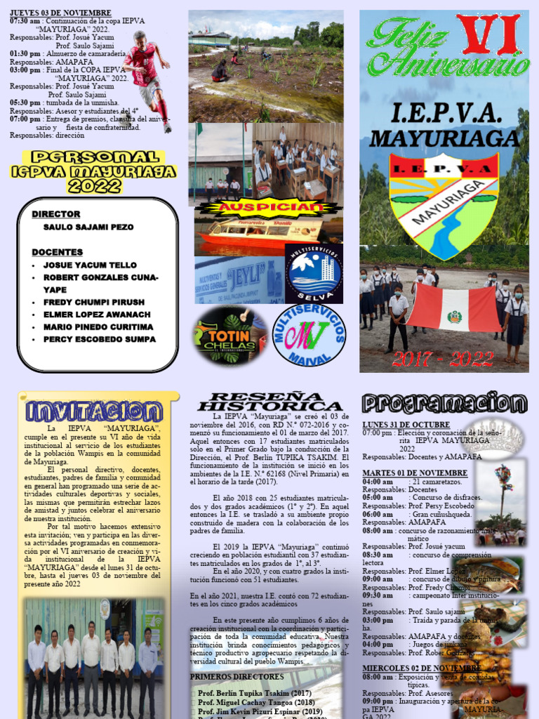 Triptico Aniversario 2022-2 | PDF