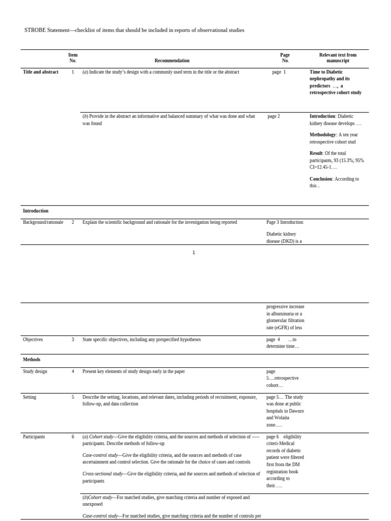 STROBE Checklist v4 Combined PlosMedicine | PDF | Cohort Study ...