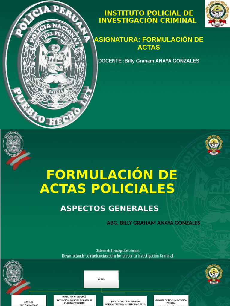 El Acta Policial | PDF | Policía | Fiscal
