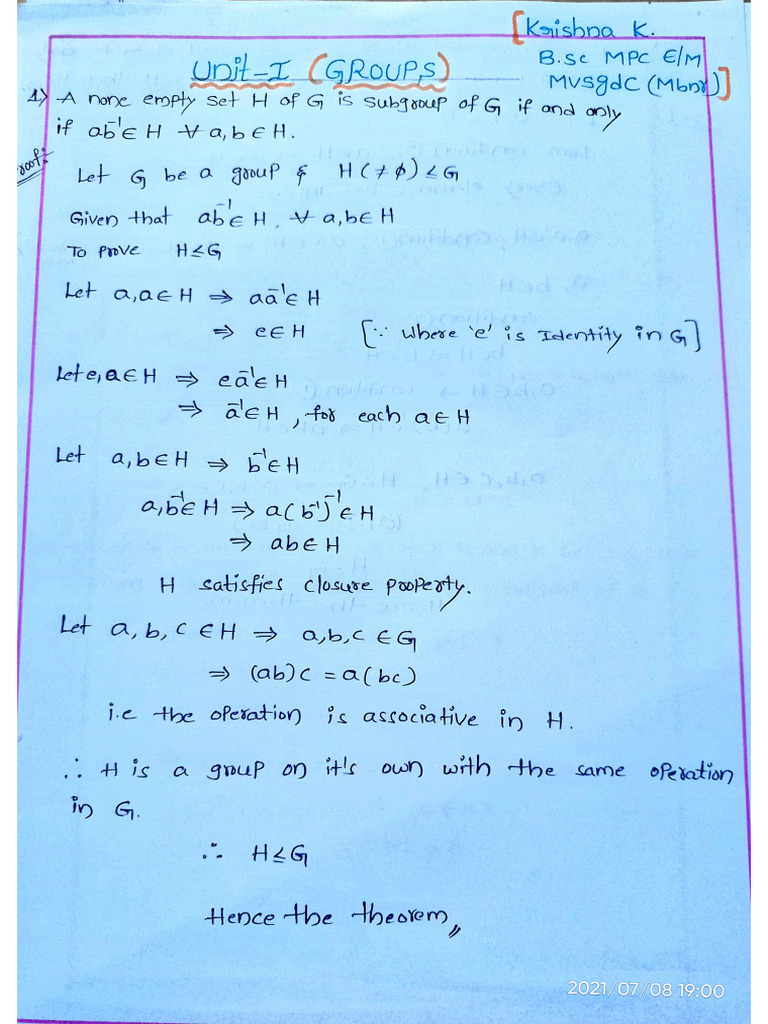 4th Semester Mathematics Unit 1 And 2 Pdf