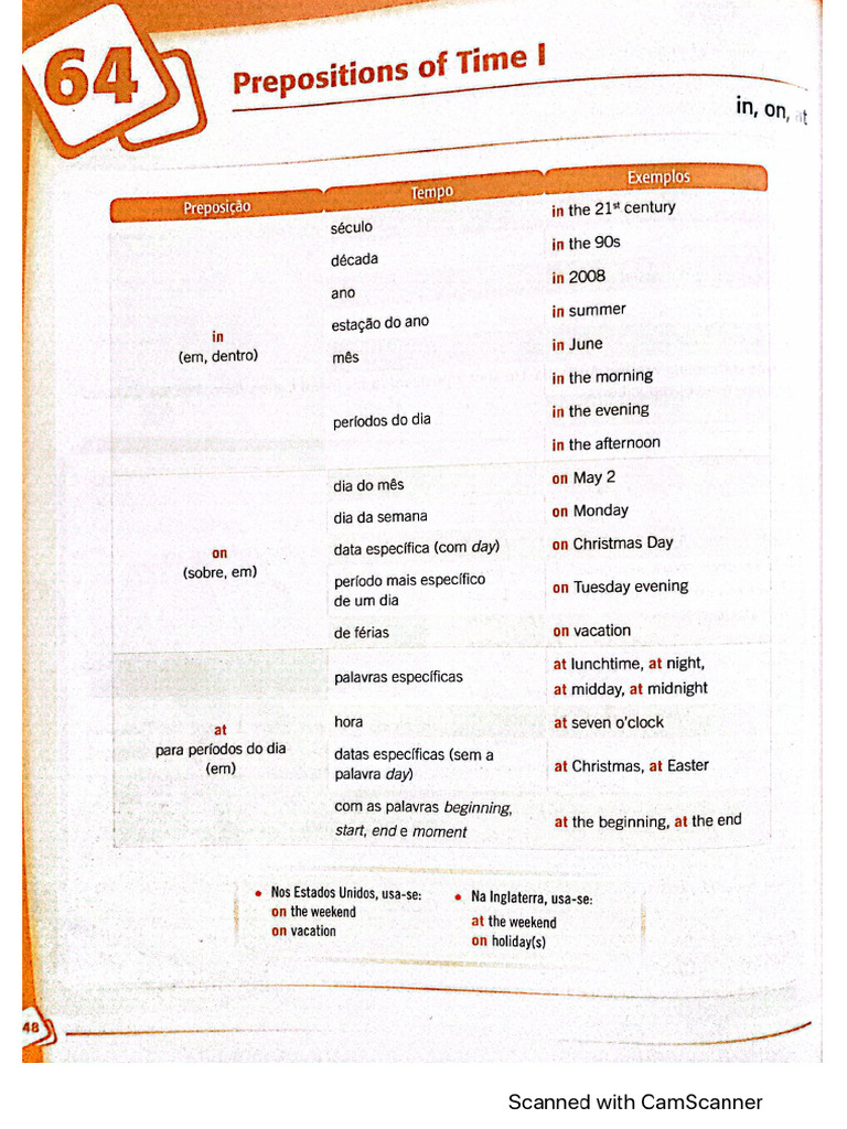 64 - Preposition of Time I | PDF