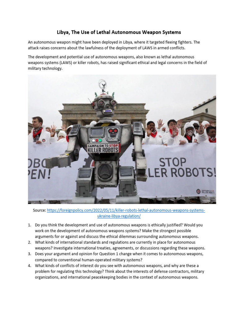Case Study Autonomous Weapon | PDF