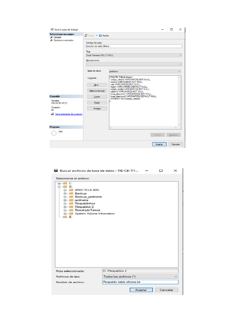 Practica Respaldos - Guasgua Heidy | PDF