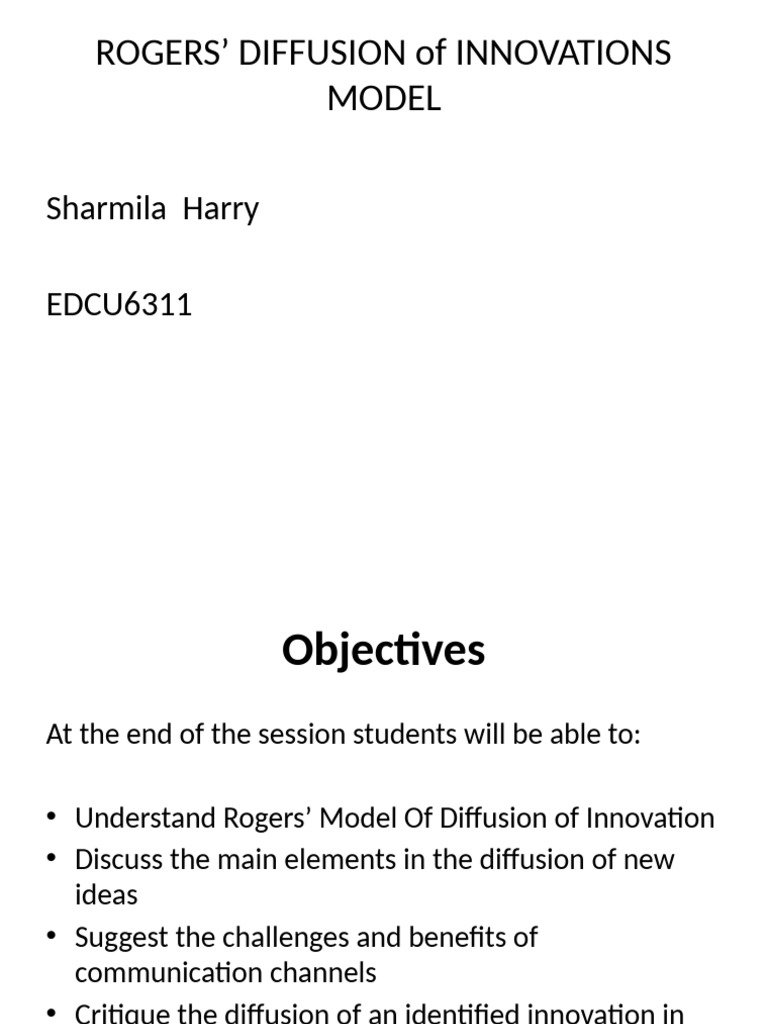 Understanding Rogers' Diffusion Model | PDF | Communication | Innovation