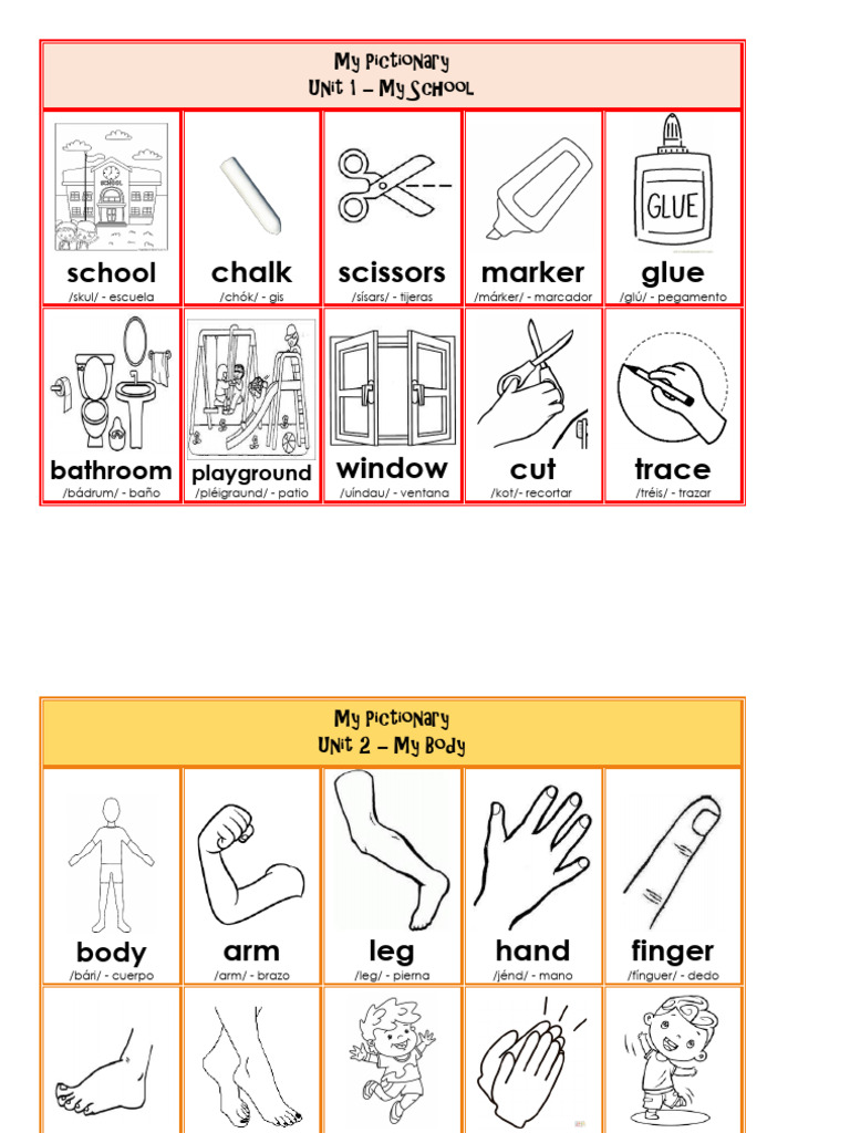 My Pictionary PRE2 | PDF