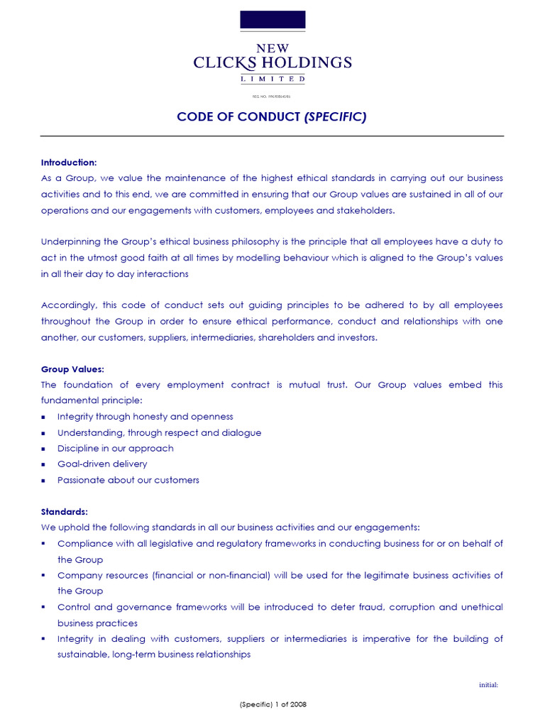 Code of Conduct Overview and Compliance | PDF | Employment | Integrity