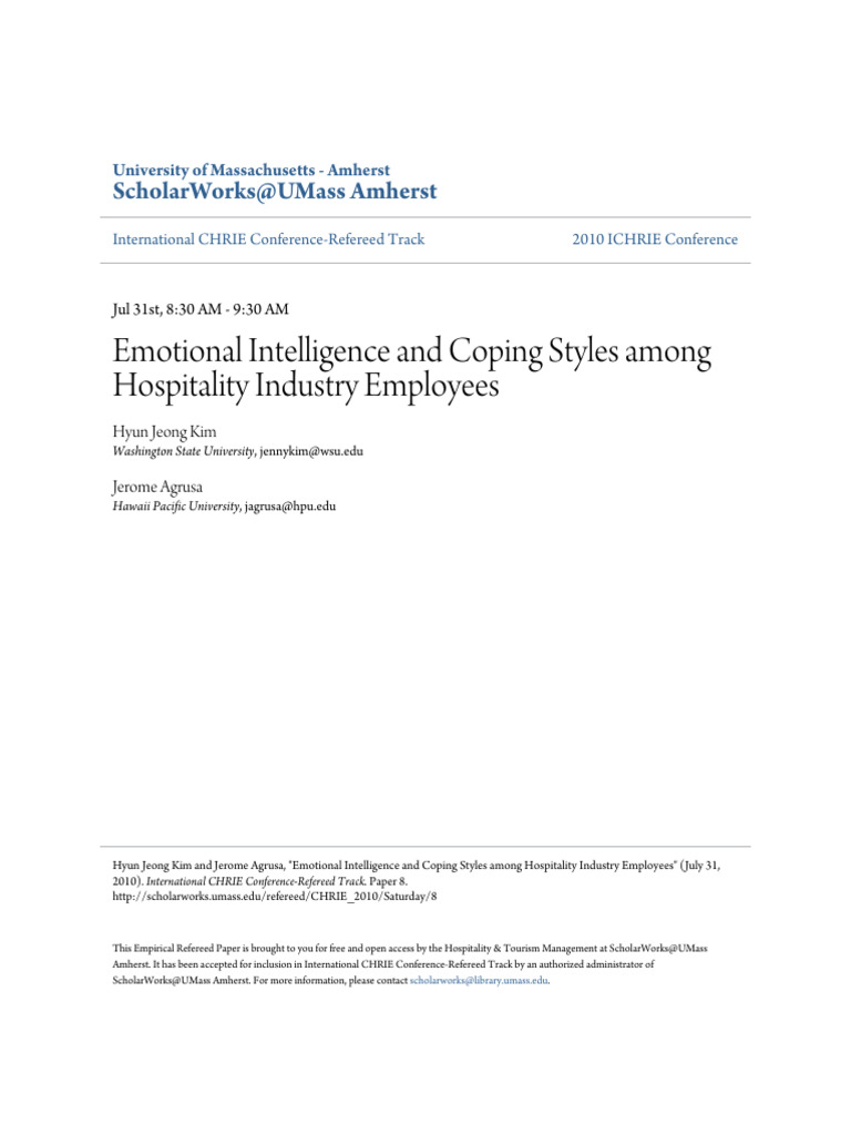 Emotional Intelligence and Coping Styles | PDF | Emotional Intelligence | Extraversion And ...