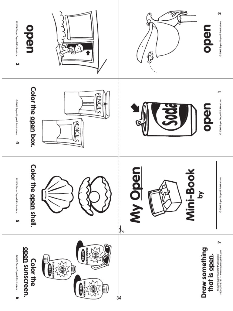 Basic Concept Mini Book - Open, Closed | PDF