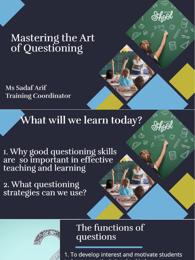 Workshop 9 Mastering The Art of Questioning | PDF | Reading ...