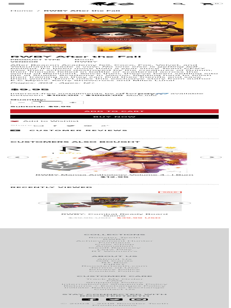 RWBY After the Fall – Rooster Teeth Store | PDF